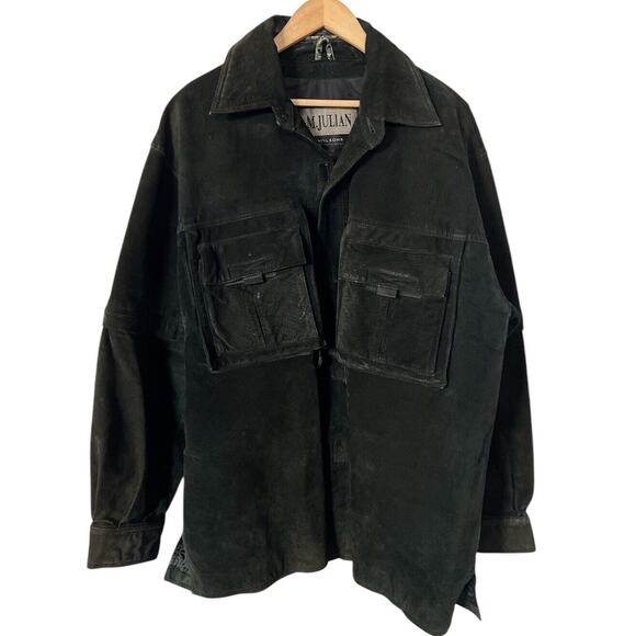 Wilson | Jackets & Coats | Vintage Wilsons Leather M Julian Black Suede ...